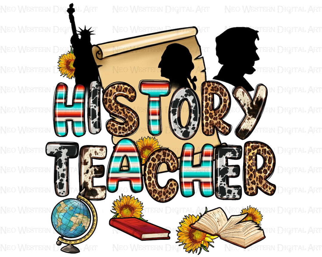 History Teacher Png Sublimation Design Download, Teacher's Day Png ...