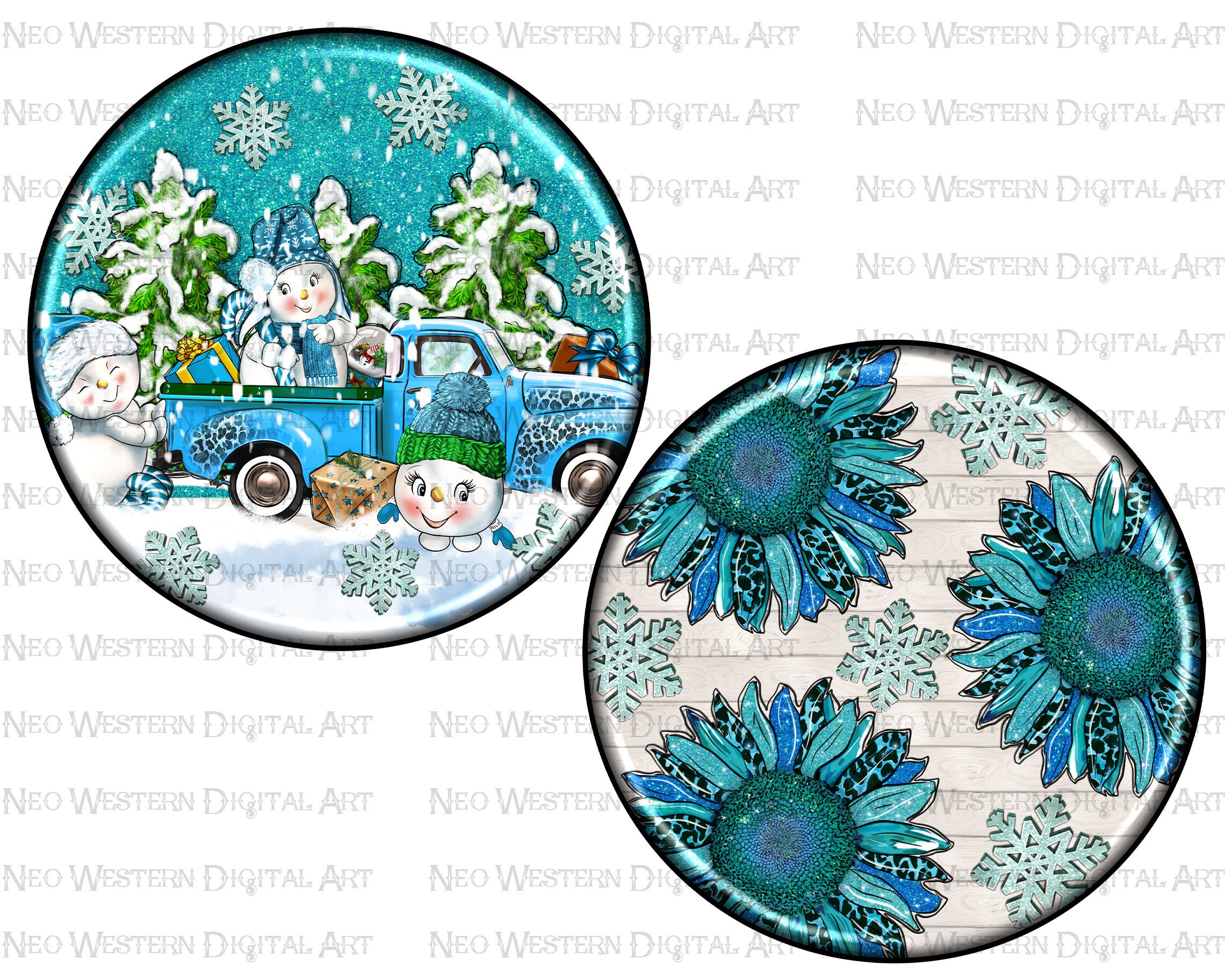 Winter Car Coaster Png Bundle Sublimation Design Download,car Coaster ...