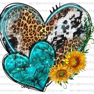 Western Heart Png Sublimation Design Download, Western Heart With ...