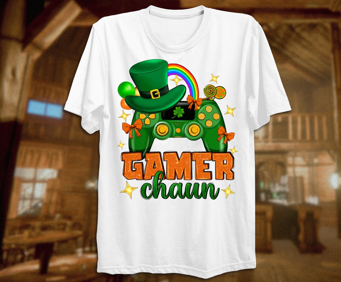 Gamer Chaun St. Patrick's Png Sublimation Design Download, St. Patricks ...