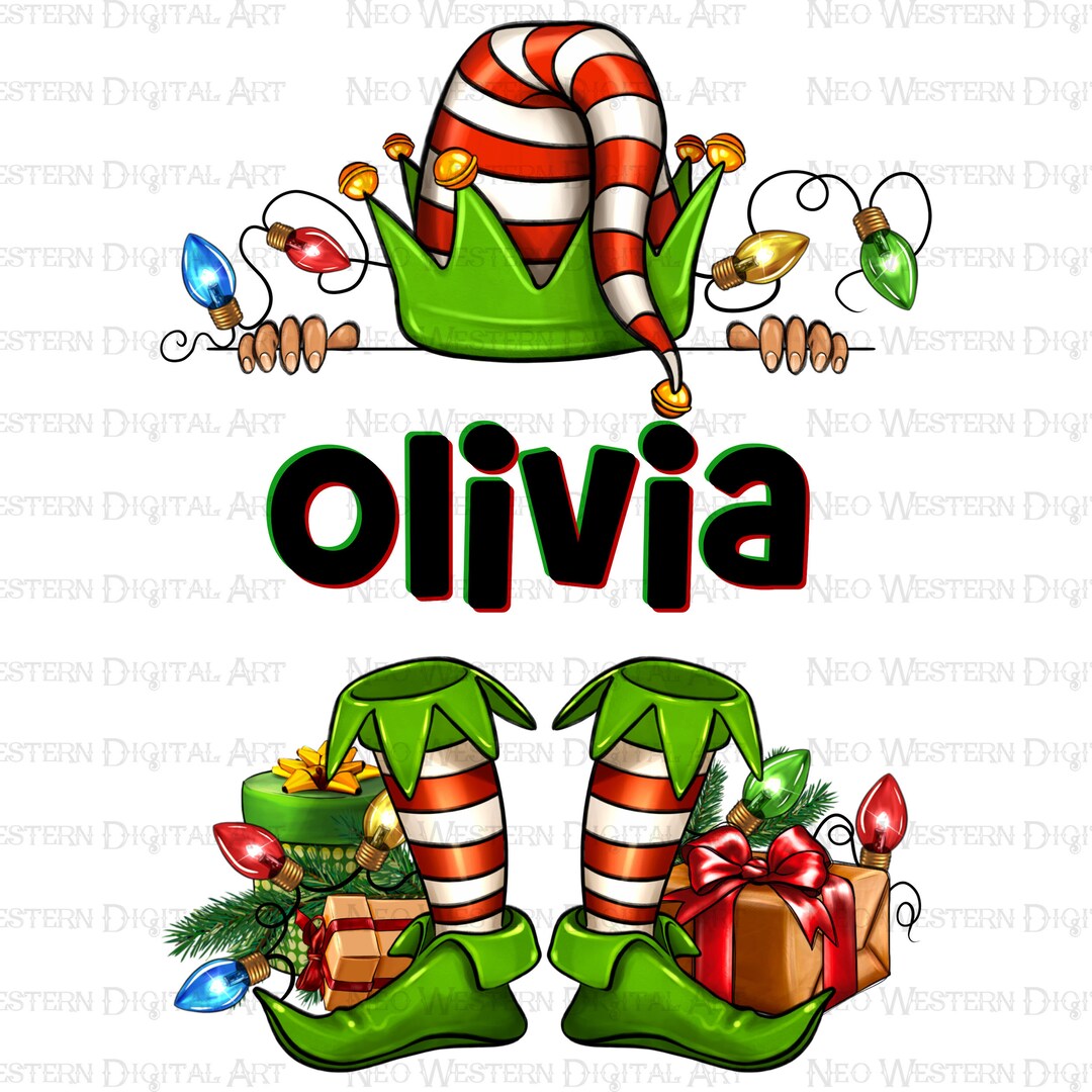 Personalized Christmas Elf Png Sublimation Design Download, Merry ...