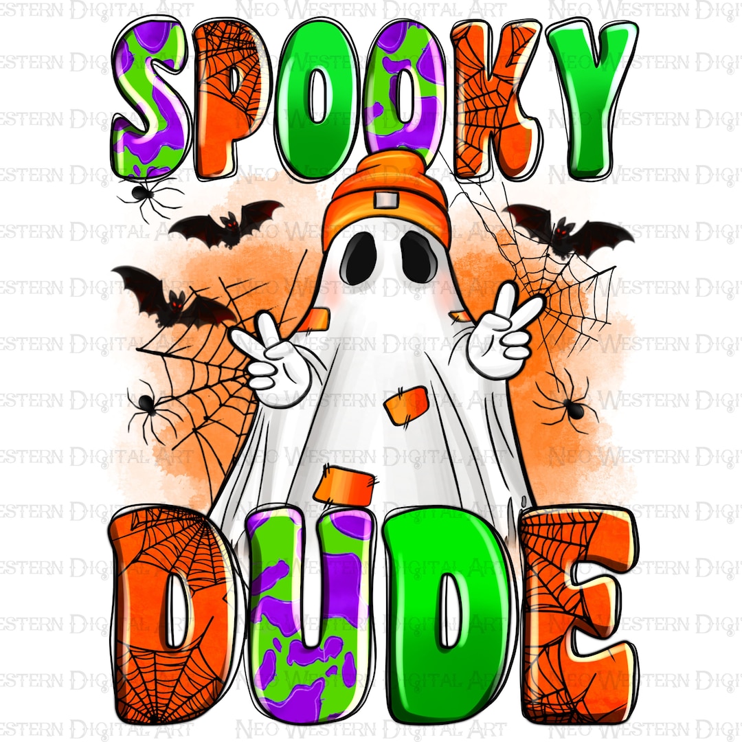 Spooky Dude Png Sublimation Design Download, Happy Halloween Png ...