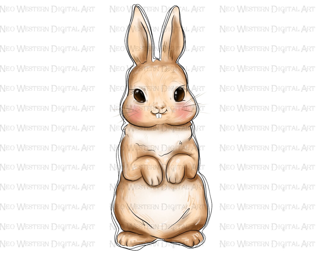 Sweet Rabbit Png Sublimation Design Download, Baby Rabbit Png, Sweet ...