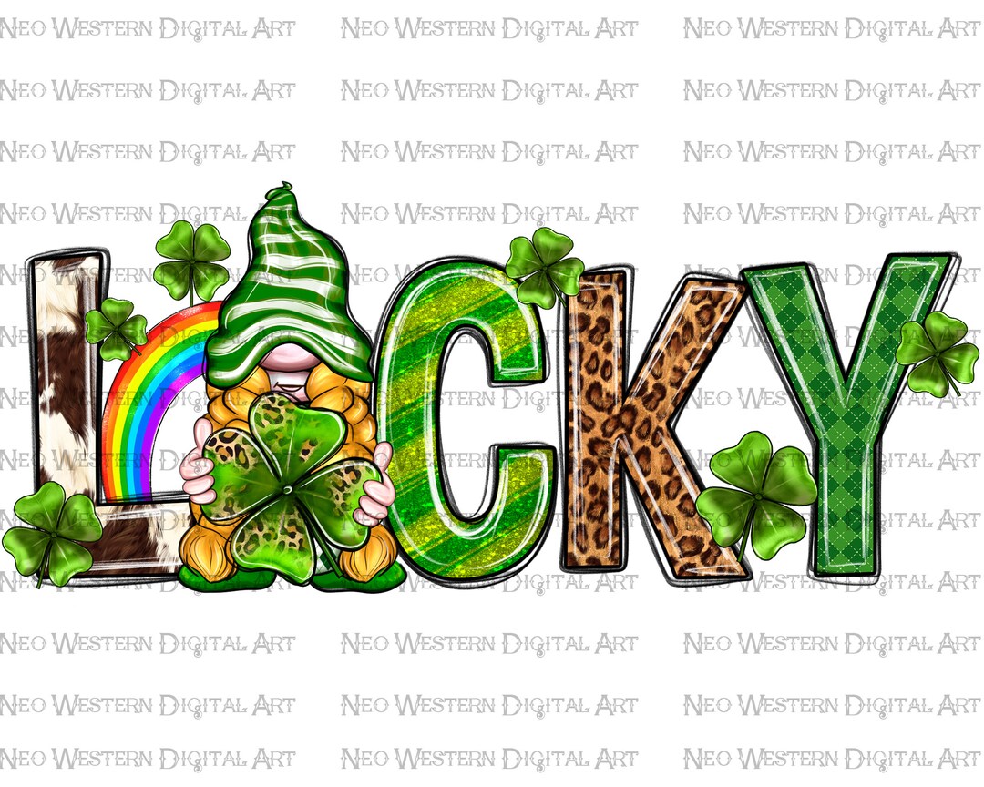 St. Patrick's Day Lucky Gnome Png Sublimation Design Download, St ...