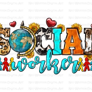Social Worker Png Sublimation Design Download, Western Social Worker ...