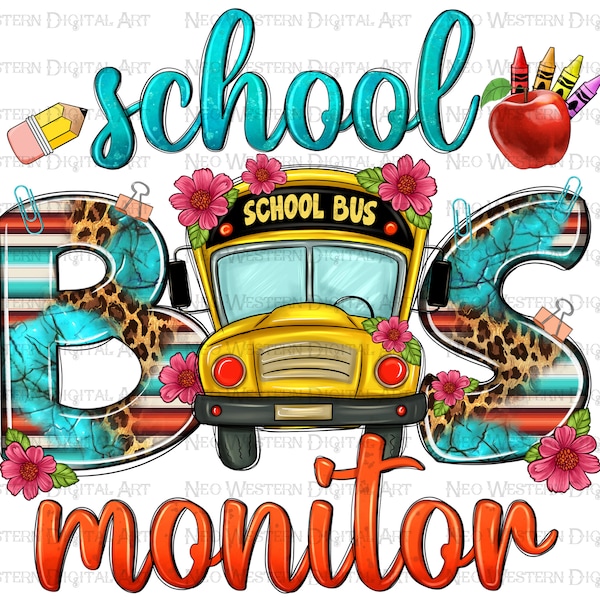 School Bus Monitor Png - Etsy