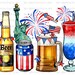 4th of July American Drinks Png Sublimation Design Download - Etsy