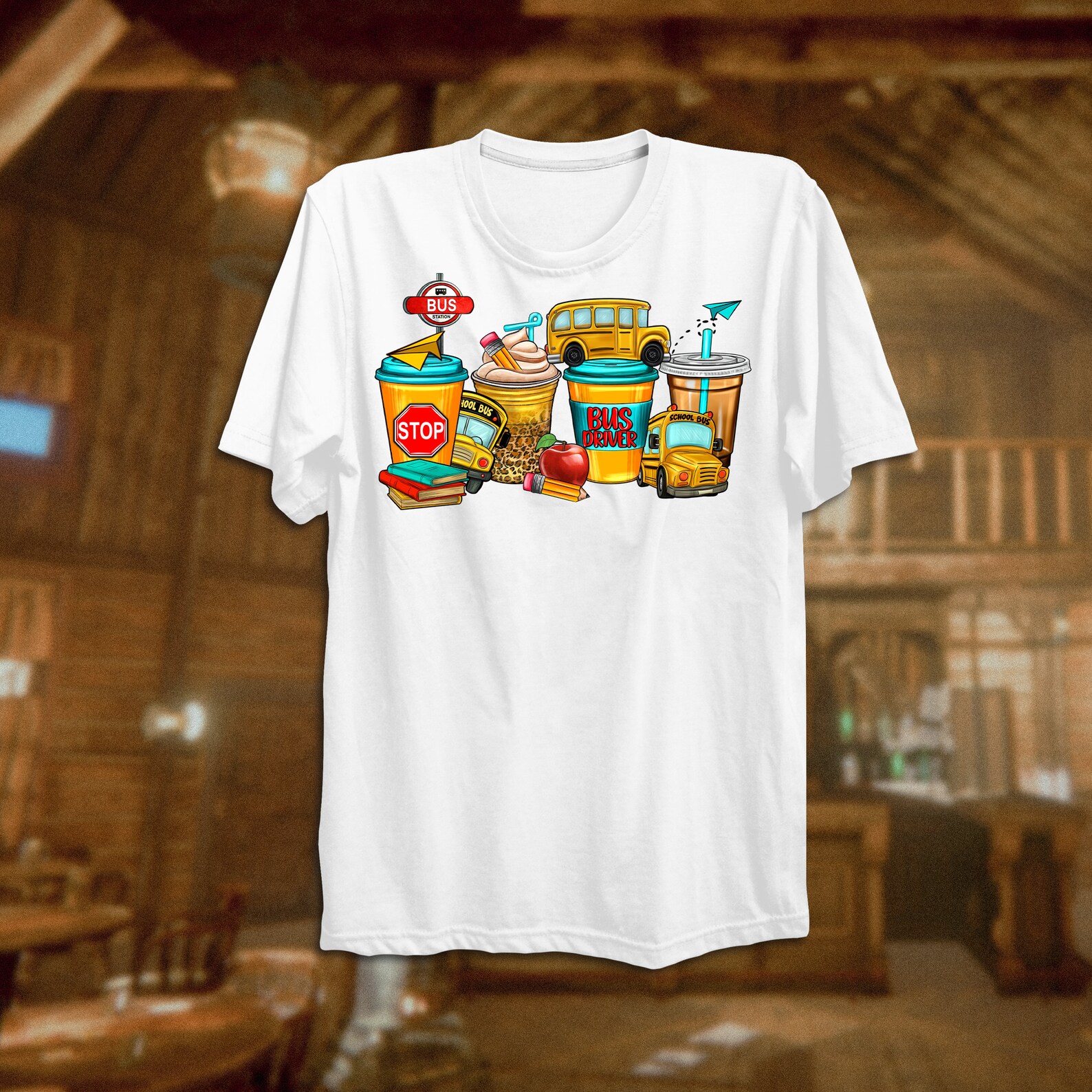 Bus Driver Coffee Cups Png Sublimation Design Download, Coffee Cups Png ...