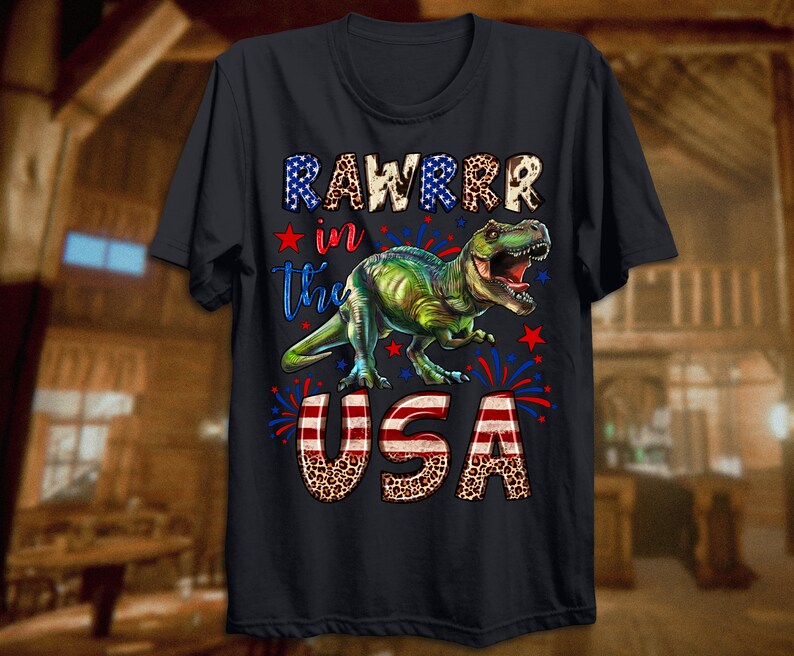 Rawrrr in the USA Png Sublimation Design Download 4th of July - Etsy