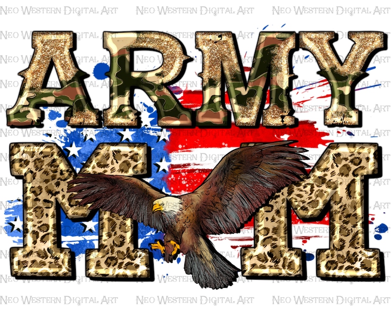 Army Mom Png Sublimation Design Download, Mother's Day Png USA Flag Png ...