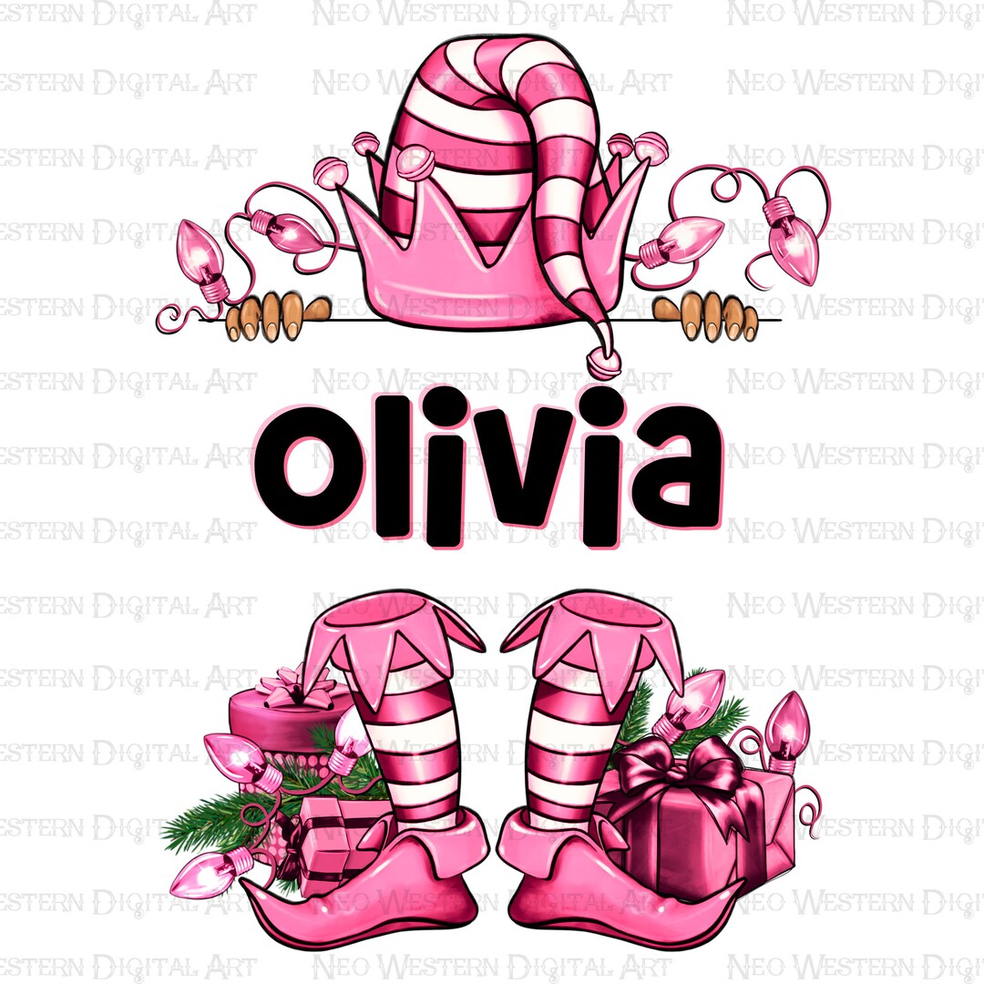 Personalized Pink Christmas Elf Png Sublimation Design Download, Merry ...