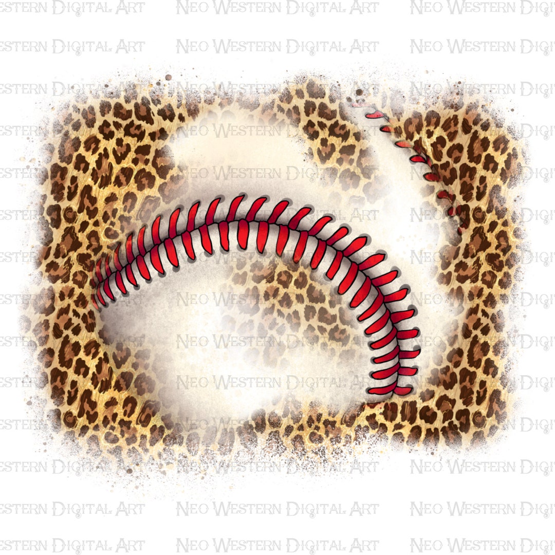 Baseball Leopard Background Png Sublimation Design Download, Game Day ...
