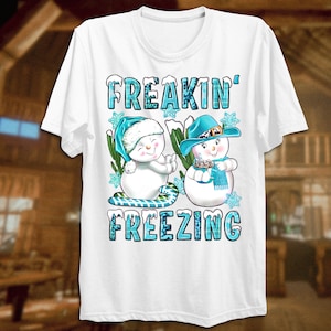 Freakin' Freezing Winter Png Sublimation Design Download, Christmas Png ...