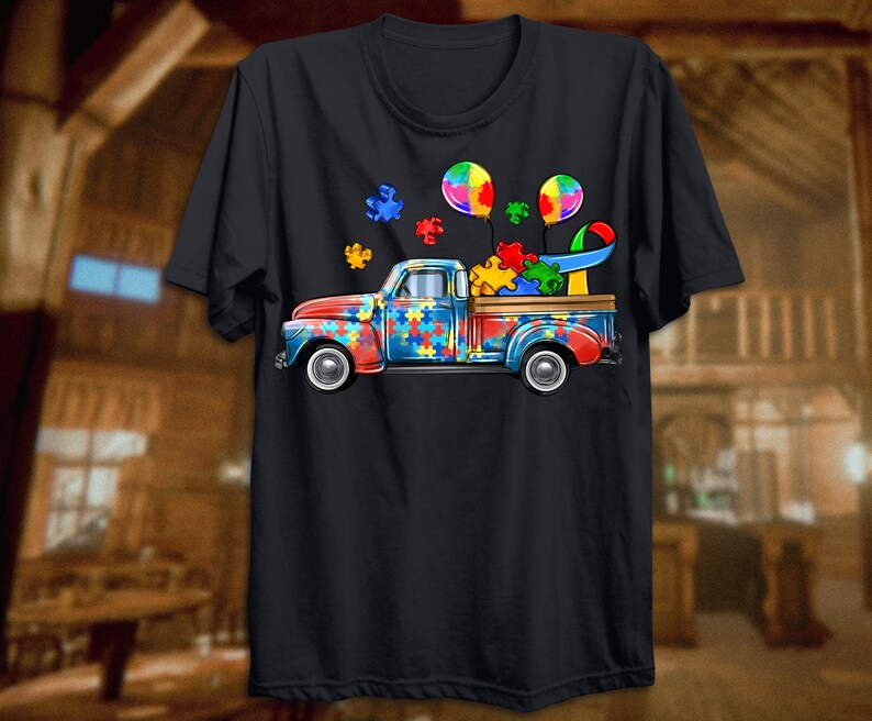 Autism Truck Png Sublimation Design Download Autism Awareness - Etsy