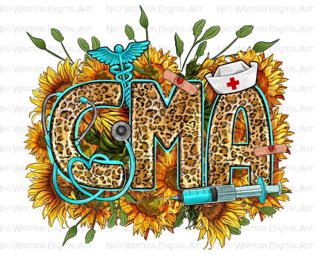 Western CMA Certified Medical Assistant Png, CMA Nurse Png, Sunflowers ...