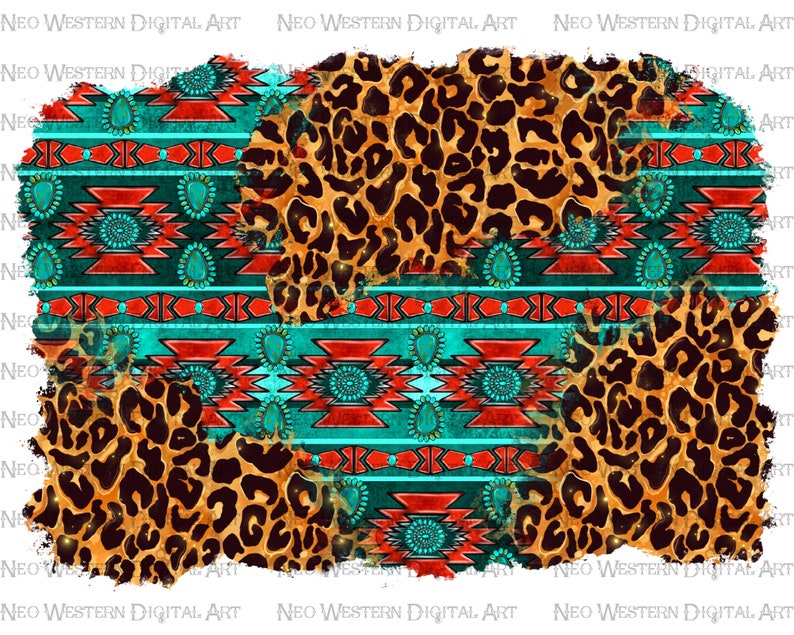 Leopard Aztec Background Png Sublimation Design Download - Etsy