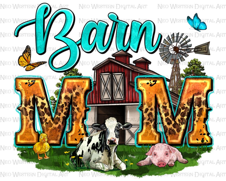 Barn Mom Png Sublimation Design Download Western Mom Png - Etsy