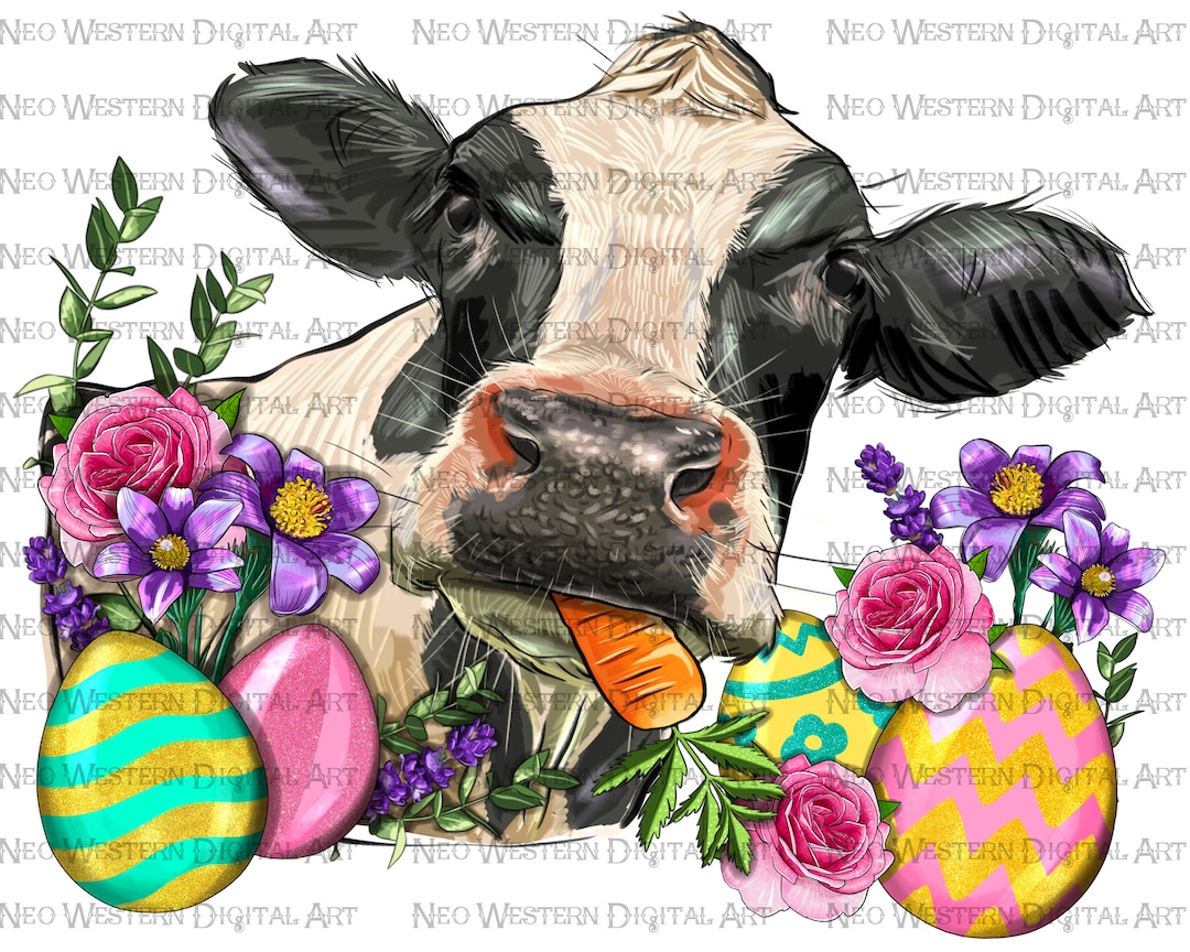 Happy Easter Cow Png Sublimate Designs Download, Happy Easter Day Png ...