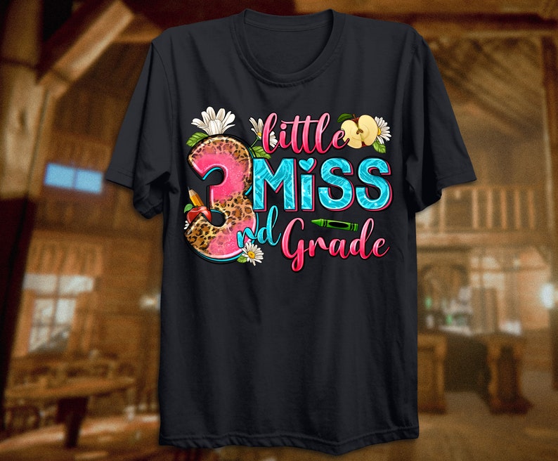 Little Miss 3rd Grade Png Sublimation Design Download, Back to School ...