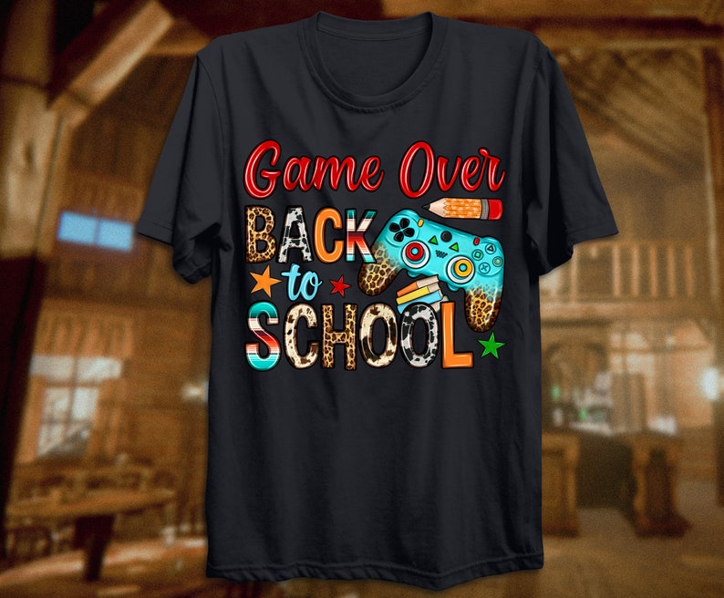 Game Over Back to School Png Sublimation Design Download - Etsy