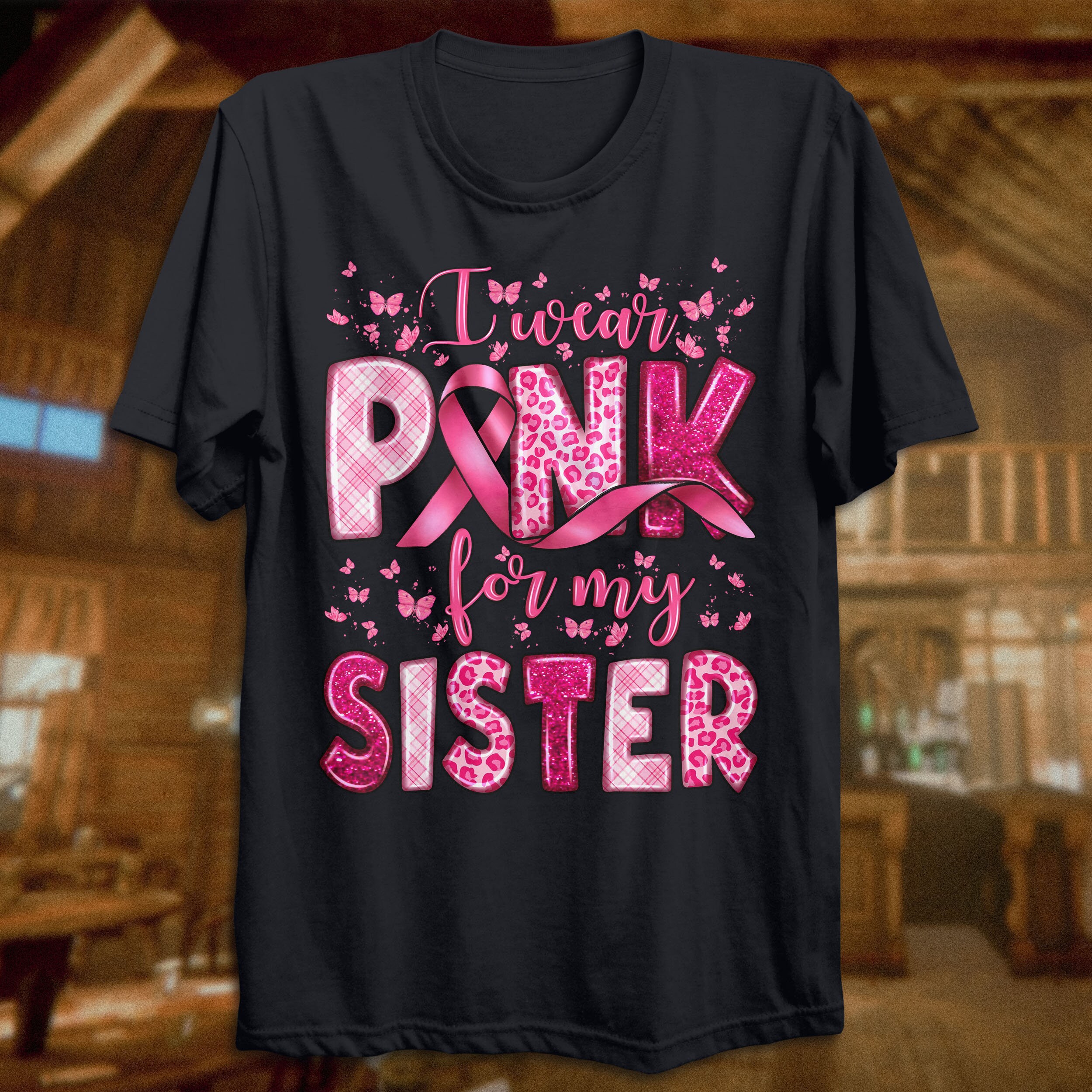 I Wear Pink for My Sister Png Sublimation Design Download, Breast ...