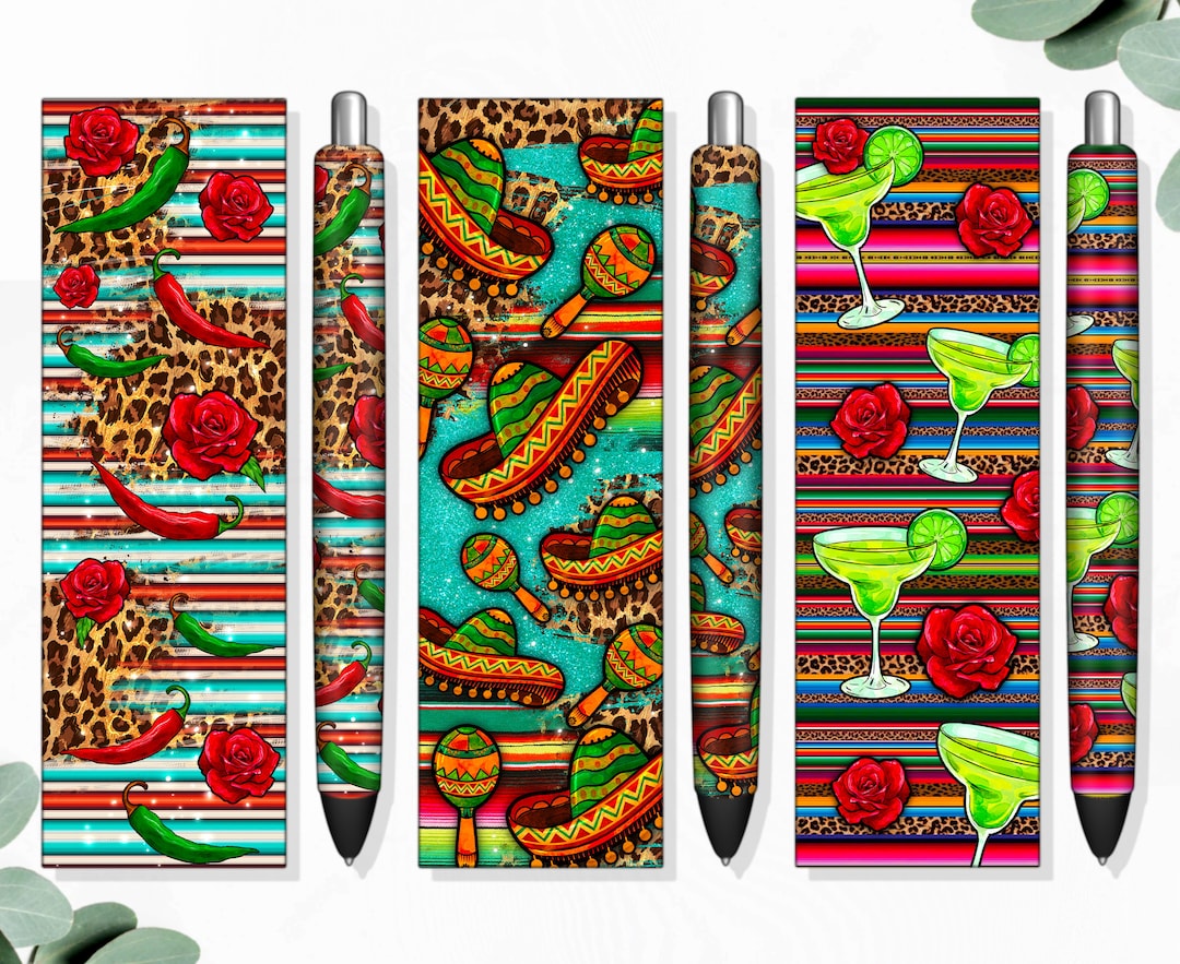 Mexico Pen Wrap Png Sublimation Design Download, Western Pen Wrap Png ...