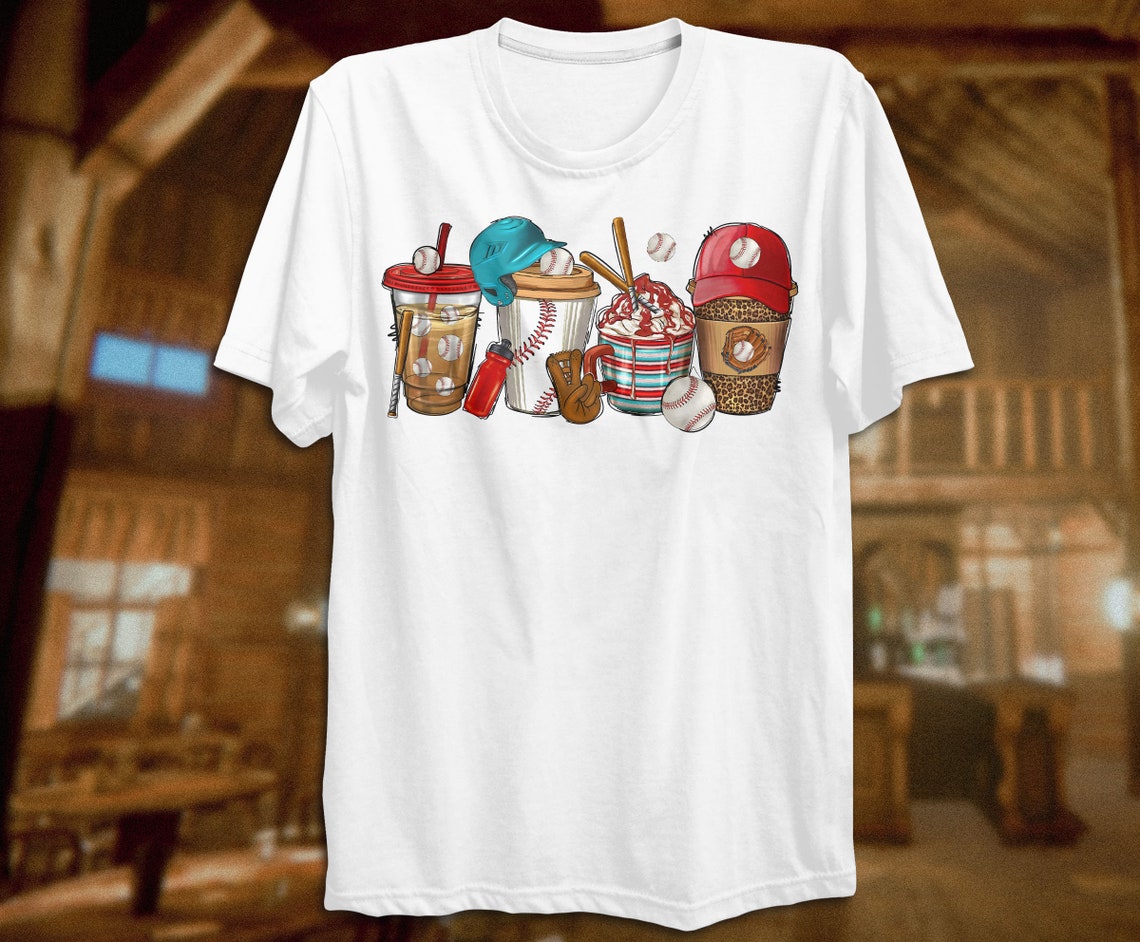 Baseball Coffee Drinks Png Sublimation Design, Baseball Coffee Drinks ...