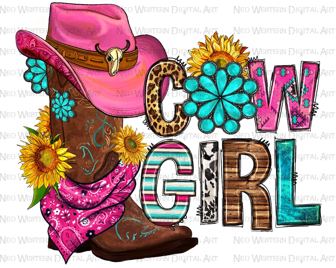 Western Cowgirl Png Sublimation Design Download, Western Patterns Png ...