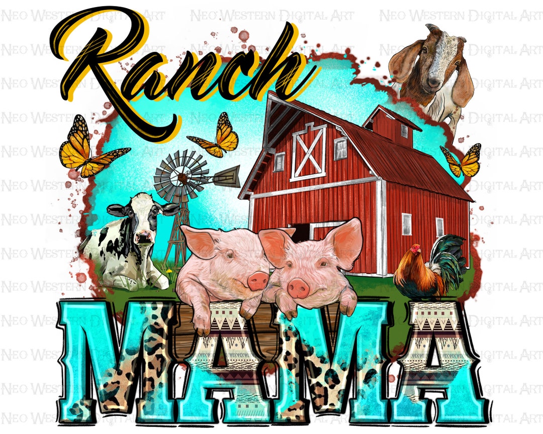 Ranch Mama Png Sublimation Design Download, Western Mama Png, Farming ...