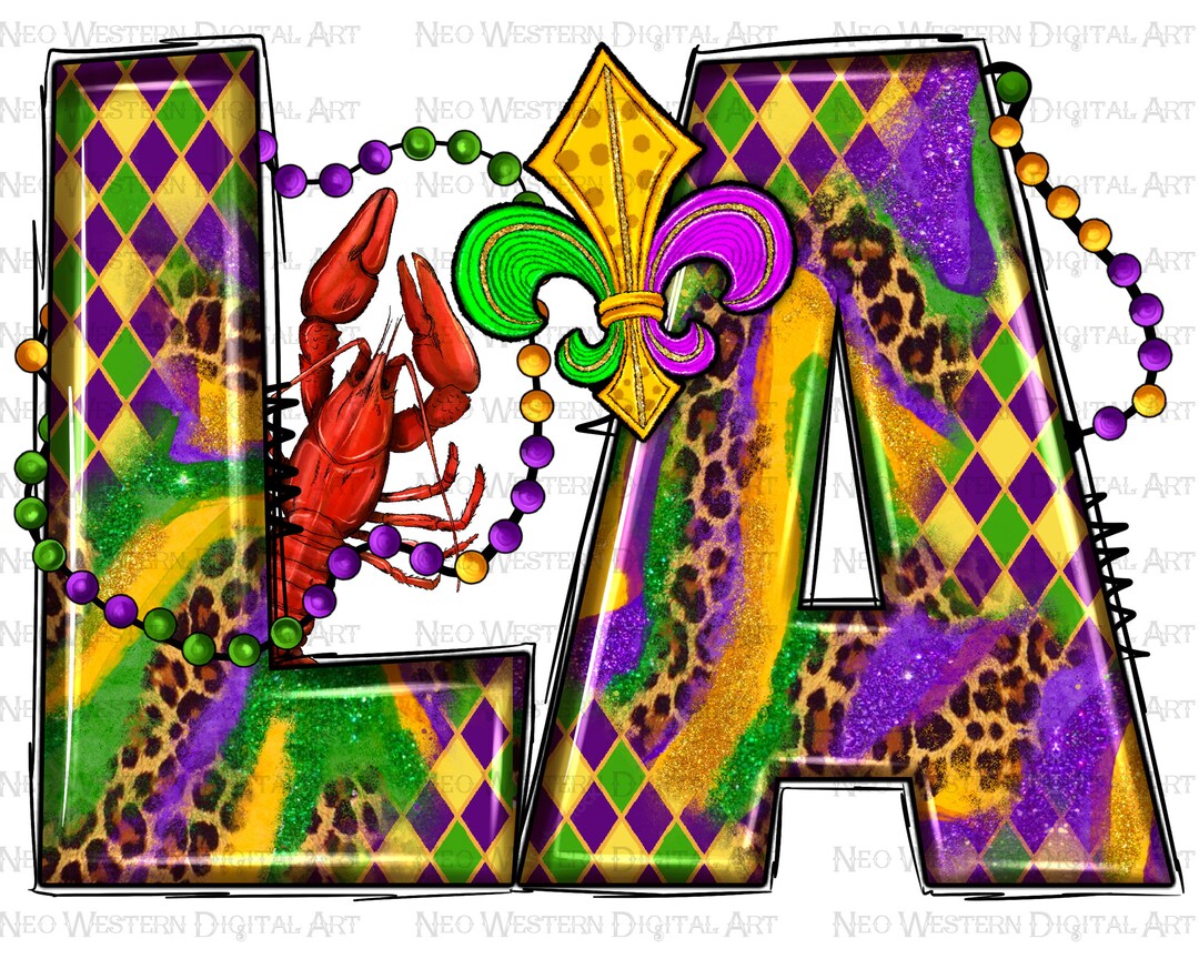 Louisiana Mardi Gras Png Sublimation Design Download, Mardi Gras Png ...