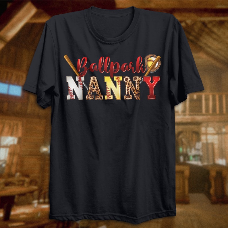 Ballpark Nanny Png Sublimation Design Download, Softball Png, Baseball ...