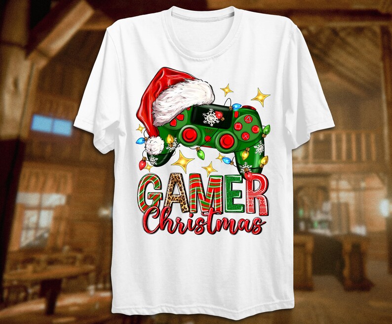 Gamer Christmas Game Controller Png Sublimation Design Download ...