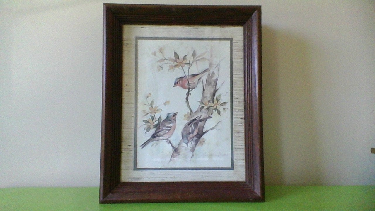 Paul Whitney Hunter Birds in Tree Print - Etsy