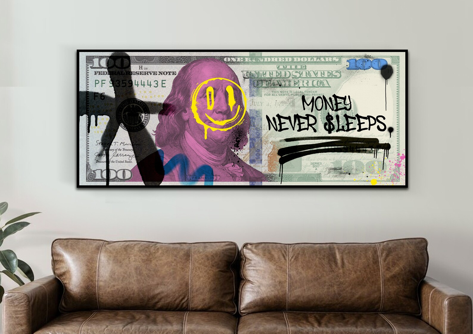 Graffiti Money Art Print: Modern 100 Dollar Bill (PDF) - Etsy