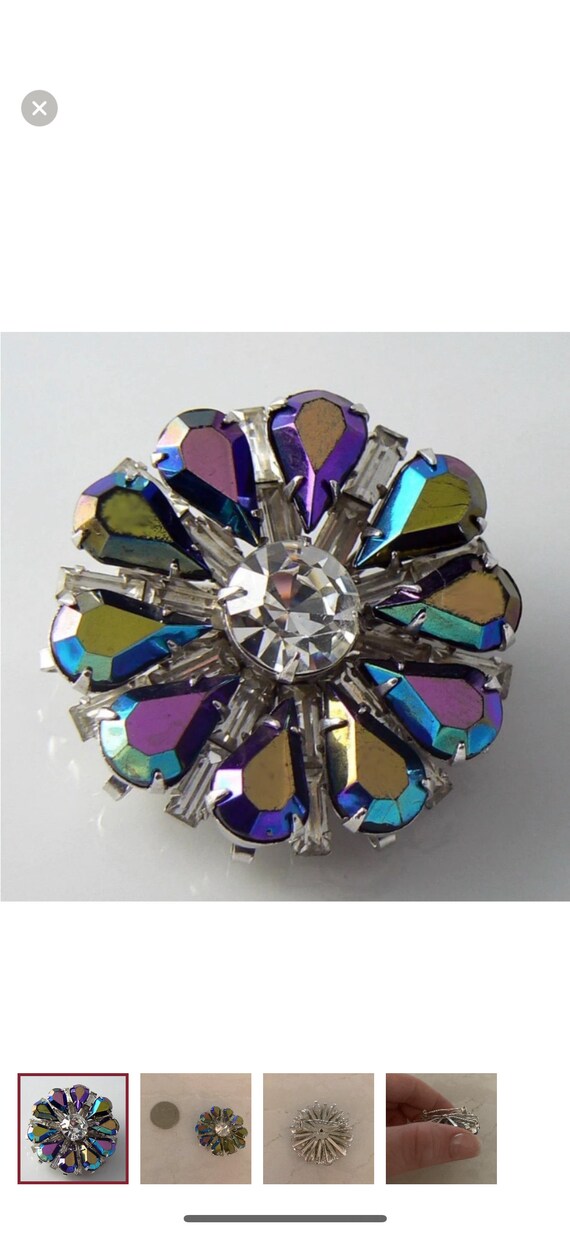 Iridescent rhinestone geometrical sphere - Gem