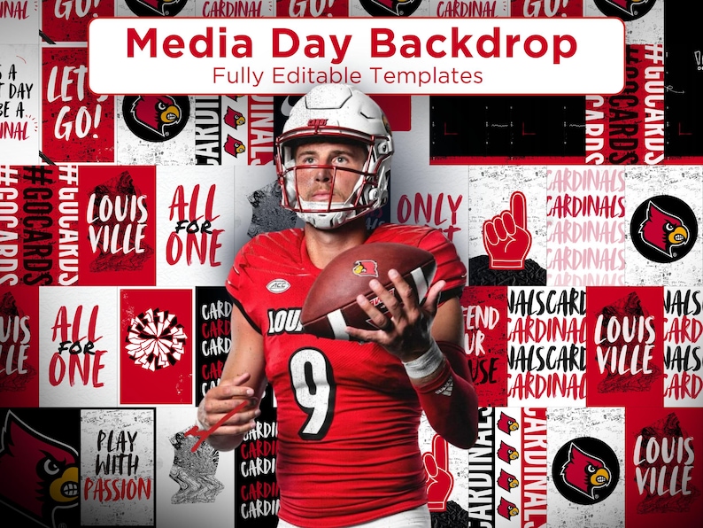 Editable Media Day Backdrop Templates 8.5x11 and 11x17, Editable With ...