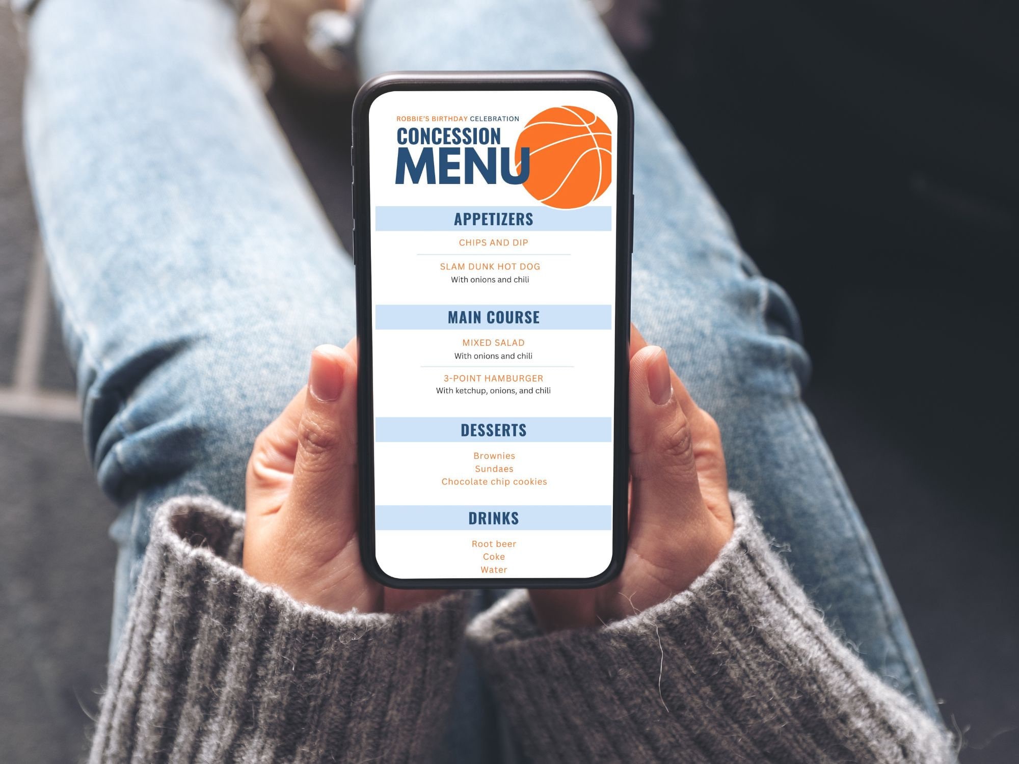 Editable Template Basketball Birthday Dinner Menu Basketball Banquet ...