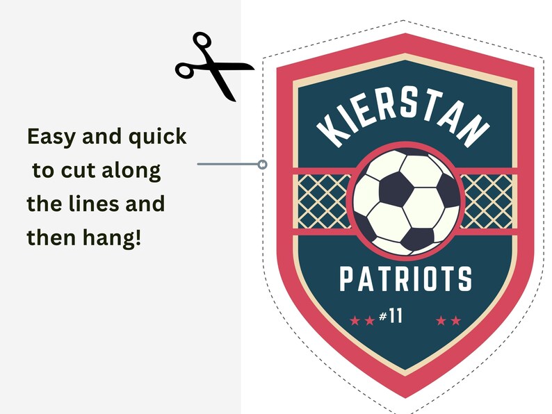 EDITABLE Soccer Locker Door Canva Template, Decoration Hotel Door Sign ...