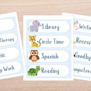 EDITABLE Preschool Schedule Cards 11 Pages Daycare Routine Pre-k ...