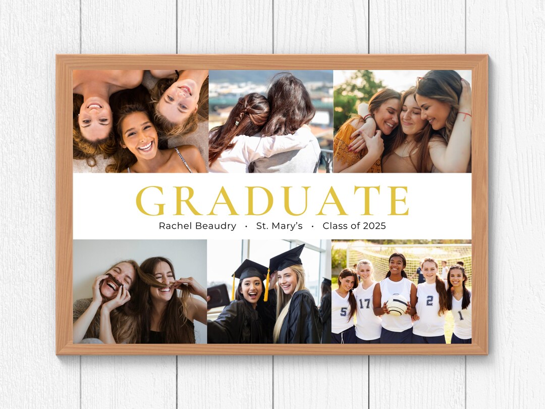 Editable Senior Collage Poster or Postcard Design High School Grad ...