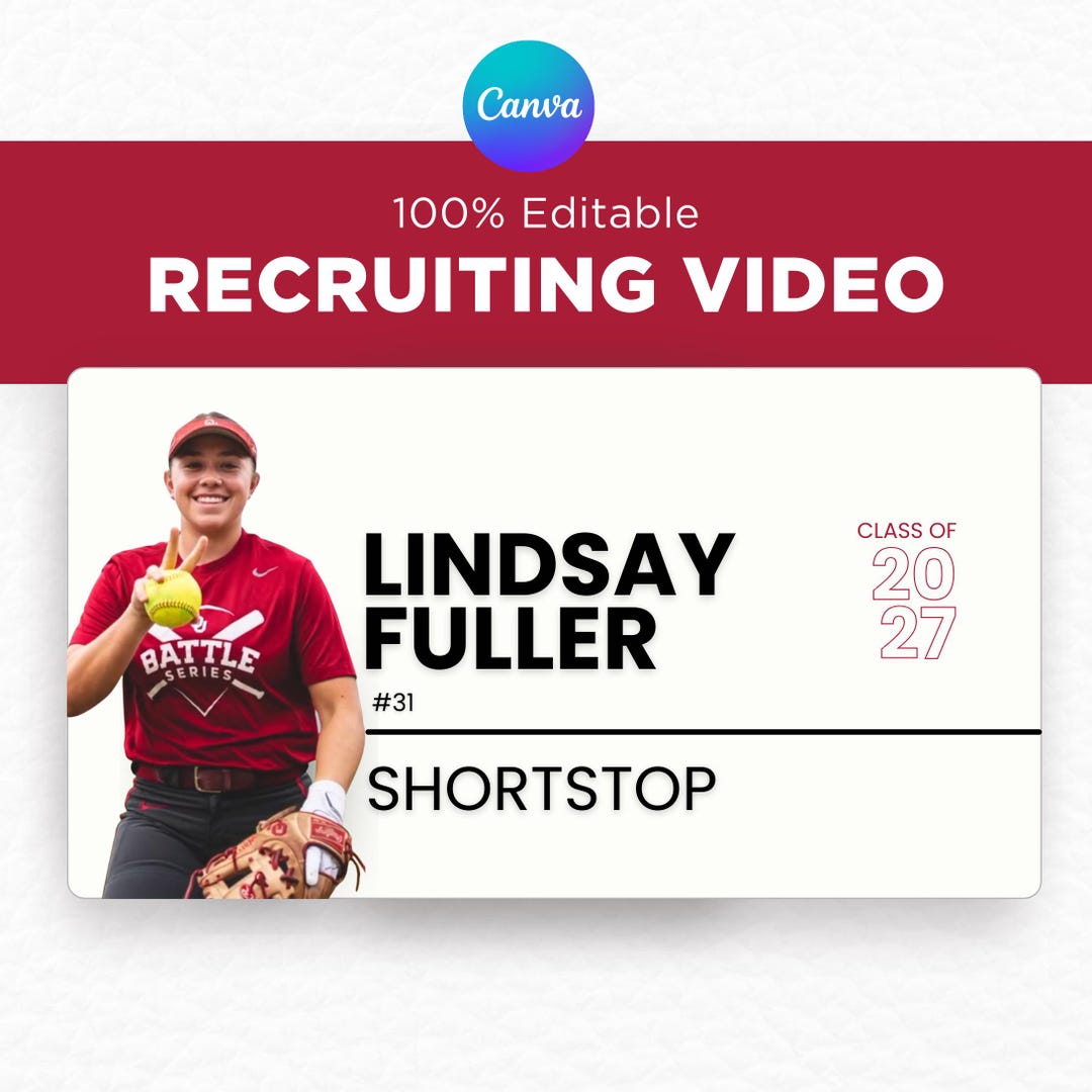Athlete Highlight Reel for Recruiting Video Template for College ...