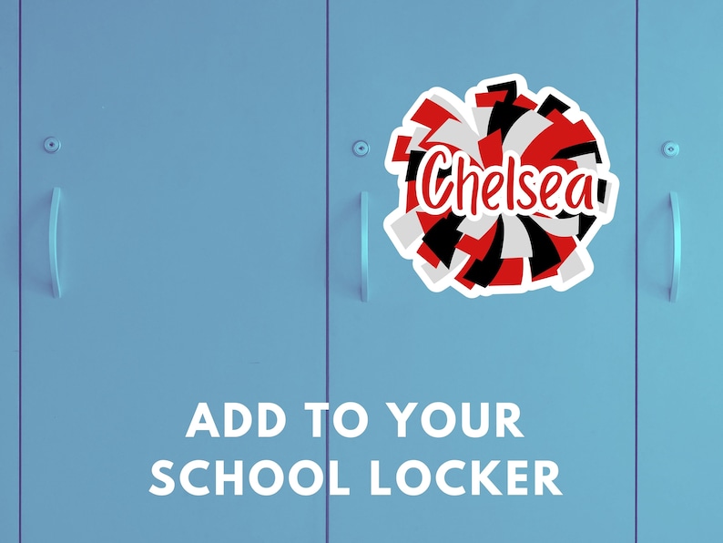 Editable Cheer Locker Door Sign, Cheerleader Sticker Cheerleader Pom ...
