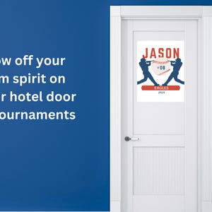 Editable Baseball Door and Locker Sign Hotel Door Locker Decoration ...