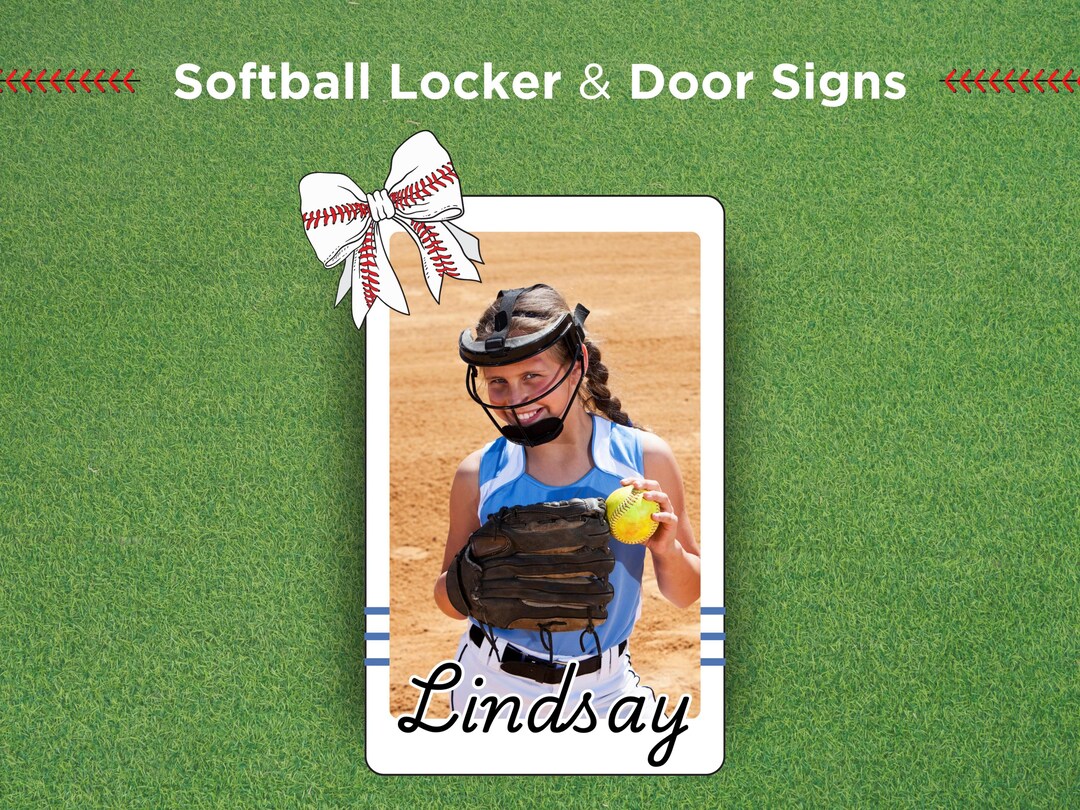 Softball Locker Door Sign or T-shirt Design Editable Template ...