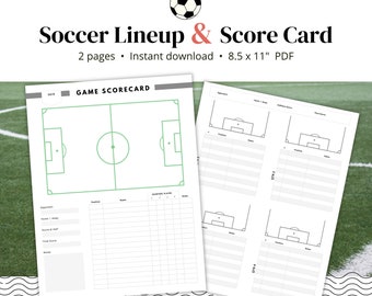 Football Score Card Football Scoresheet - Etsy