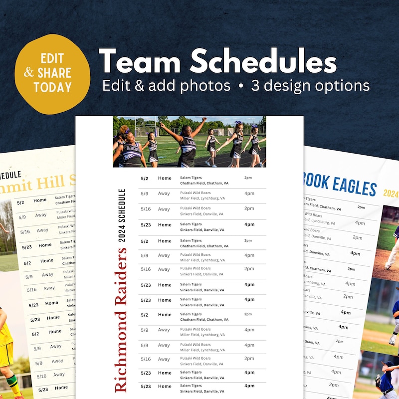 Soccer Pdf Schedule - Etsy