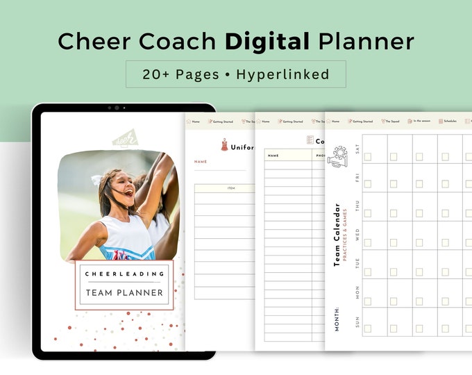 PDF Cheer Coach Season Planner, Cheer Planner, Cheerleading Planner ...