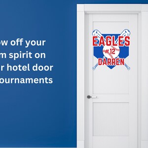 Editable Baseball Softball Door Sign Canva Template High School ...