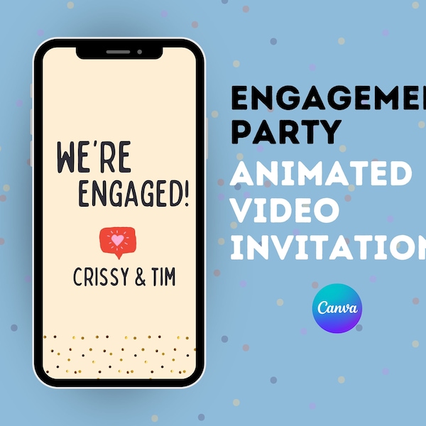 Animated Engagement Party Invitation - Etsy