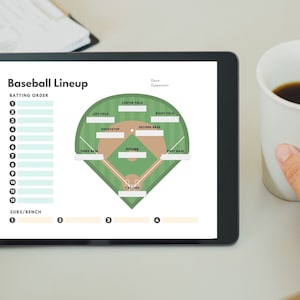 Printable Baseball Lineup and Field Position Sheet Batting Order ...